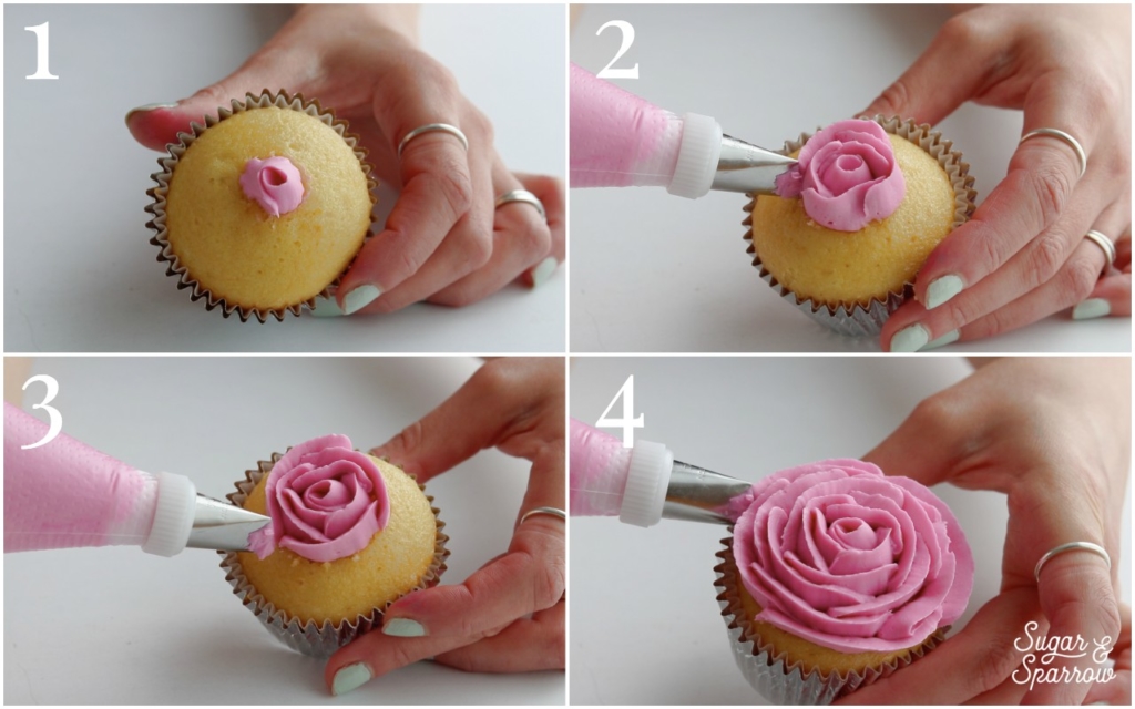 5 Easy Designs For Buttercream Flower Cupcakes Sugar Sparrow