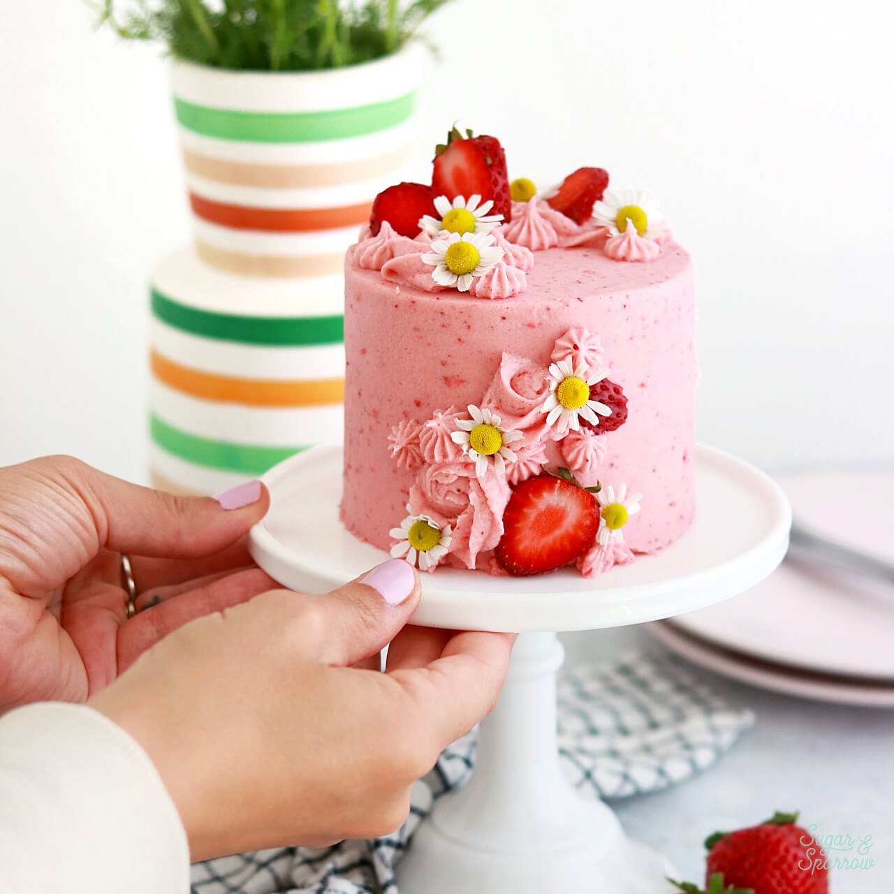 Pink Strawberry Cake Strawberry Cake