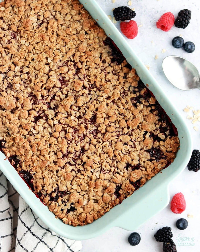 Mixed Berry Crisp Recipe - Sugar & Sparrow